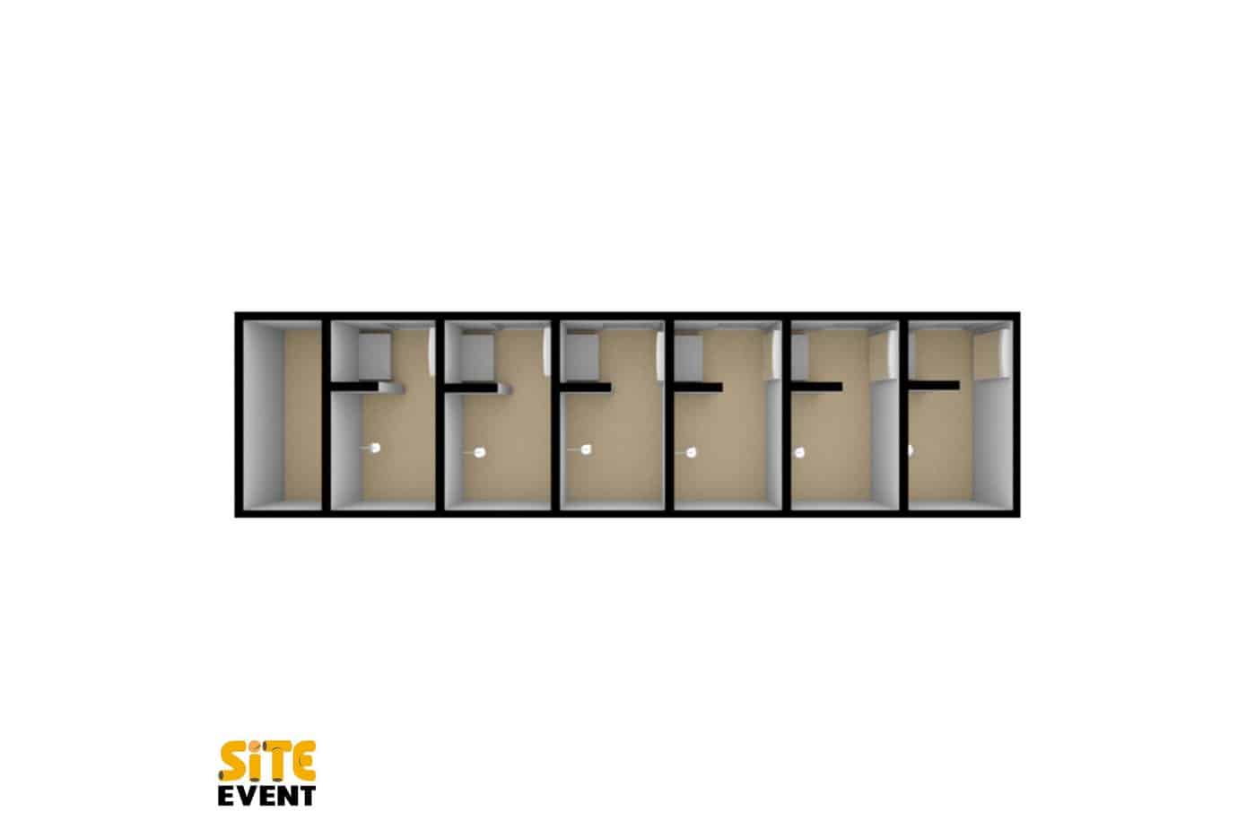 6 Bay Shower Trailer Long Term Hire - Construction Hire