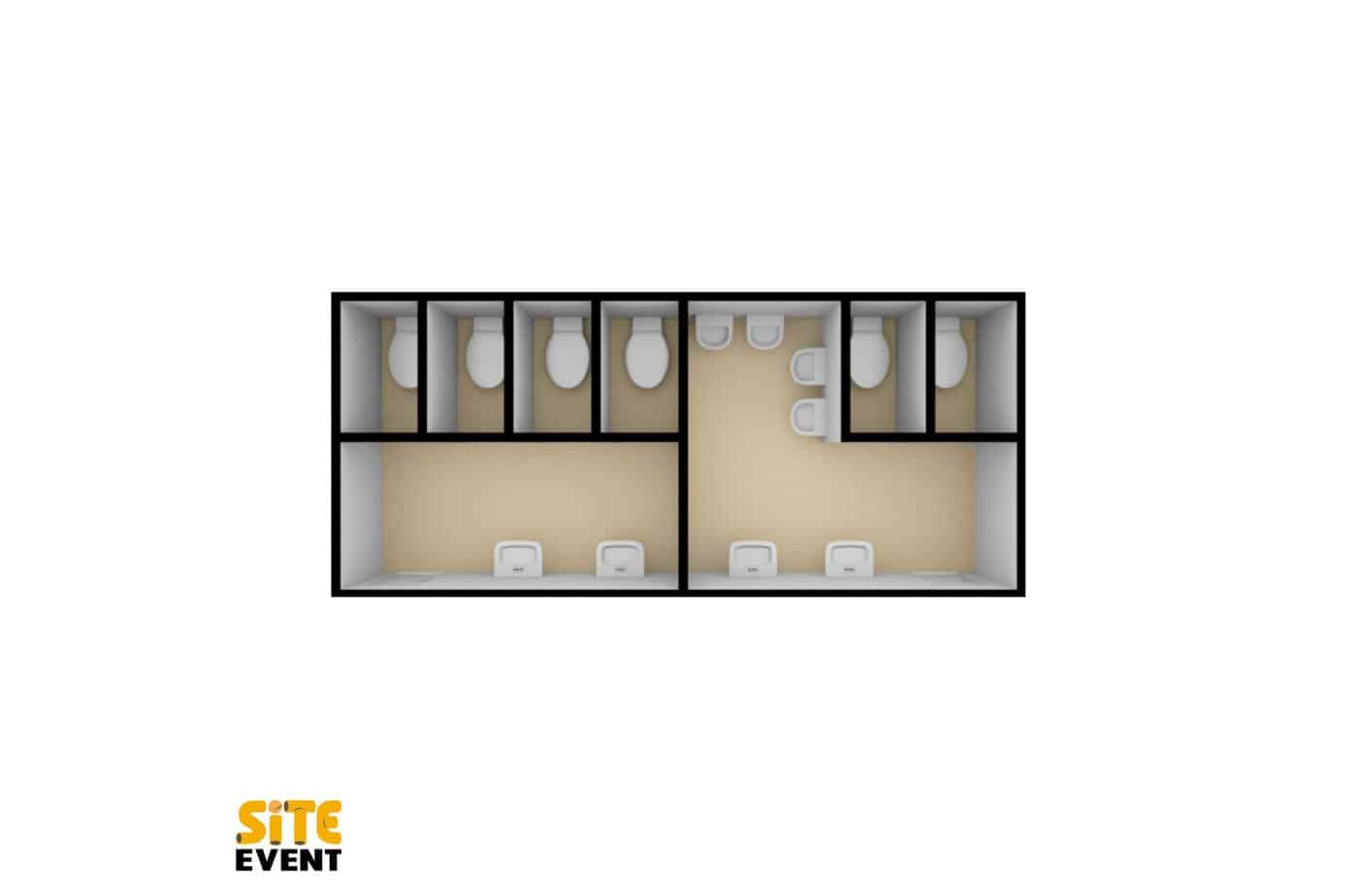 Large Event Toilet Rental • 4 +2 Luxury Toilet